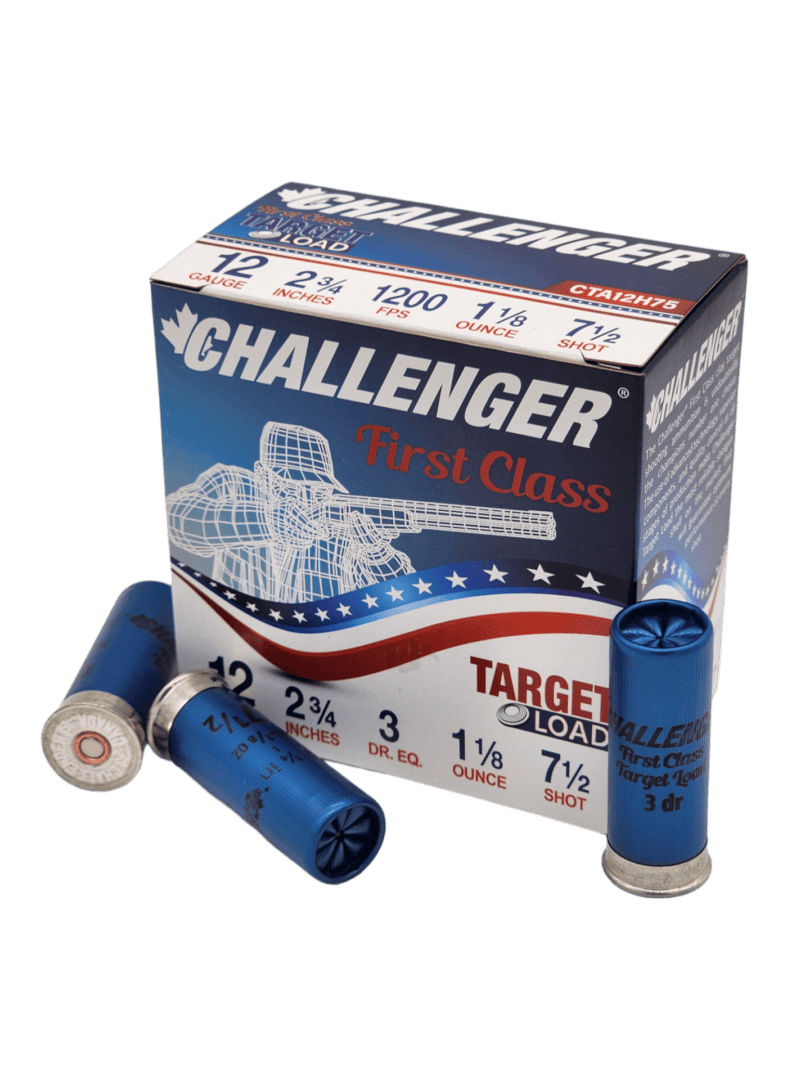 12 Gauge Challenger Target Load 2 ¾ inch 1 1/8 oz 7.5 shot 1200fps (25 ...